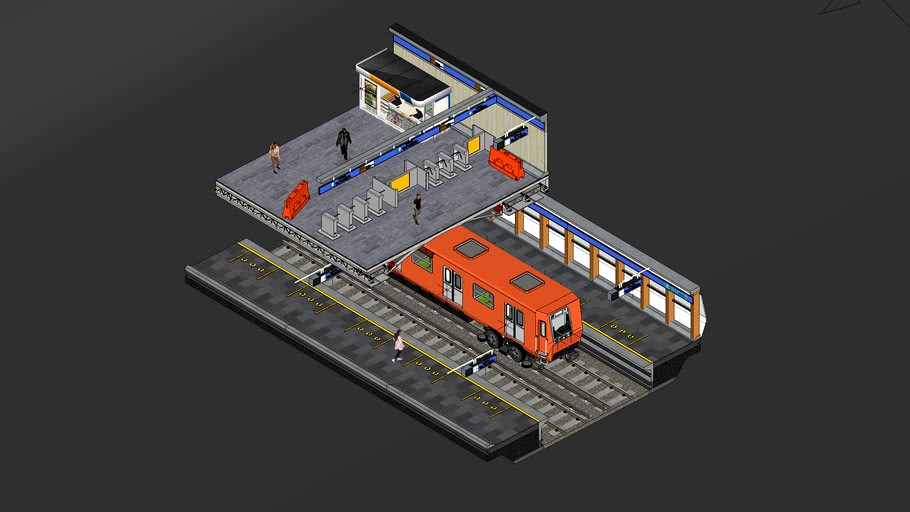 Metro CDMX 3d model