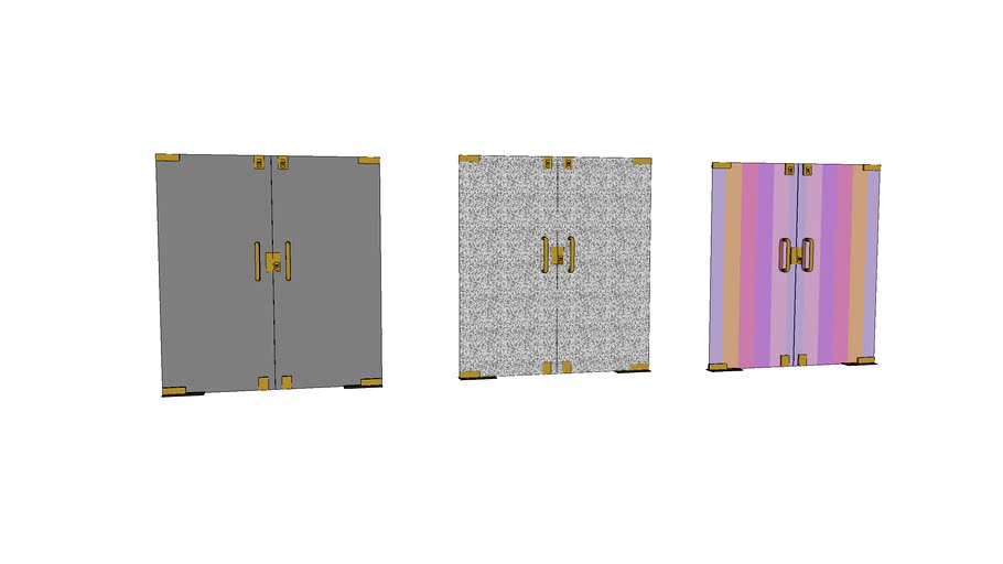Double Glass Door 3d warehouse model