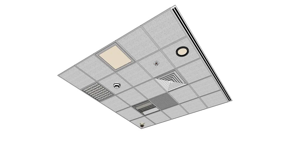 Systeemplafond 3d model