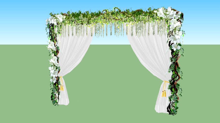 2d WEDDING CURTAIN 3d model