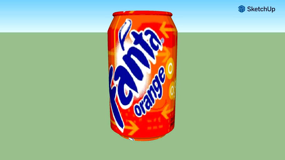 Fanta Orange can 3d model