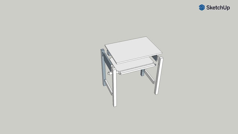 Table Exploded Drawing 3d model