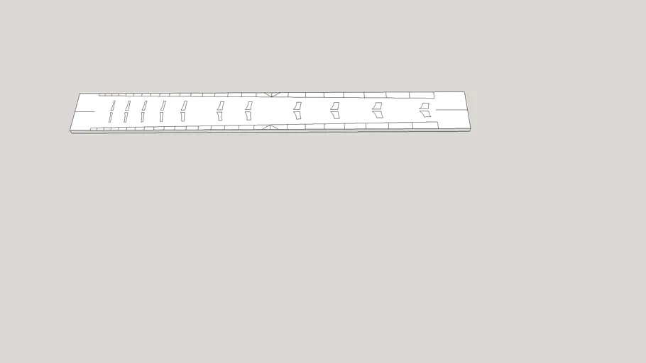 Gibson 24.75 scale fretboard inlays v1 3d model