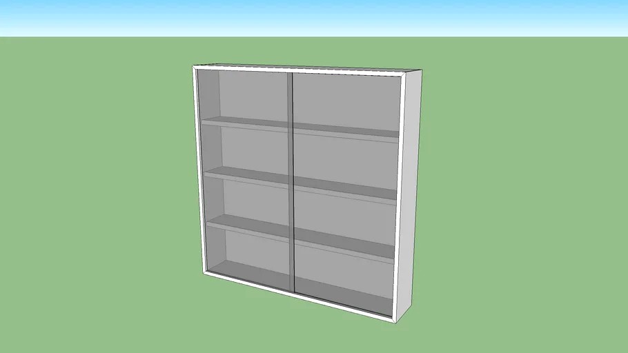 Simple Wall Mounted Display Cabinet 3d model