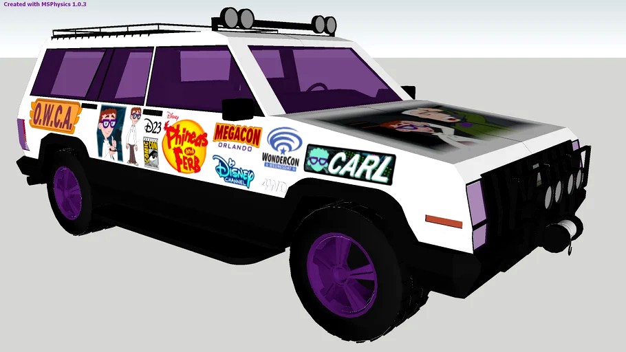 Phineas And Ferb Carl Karl Car 3d model