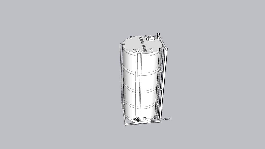 ADLER 350 BBL FRAC TANK 3d model