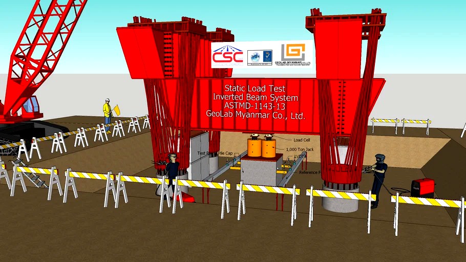 Static Load Test (Inverted Beam System) 3d model