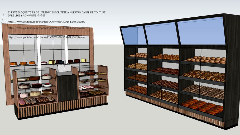 VITRINAS PANADERIA ARQUI 3d model