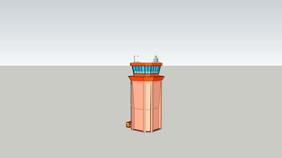 Airport ATC Tower Small 3d model