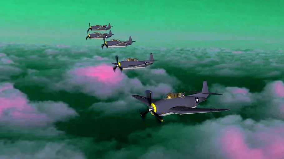 Flight-19 (Bermuda Triangle) 3d model