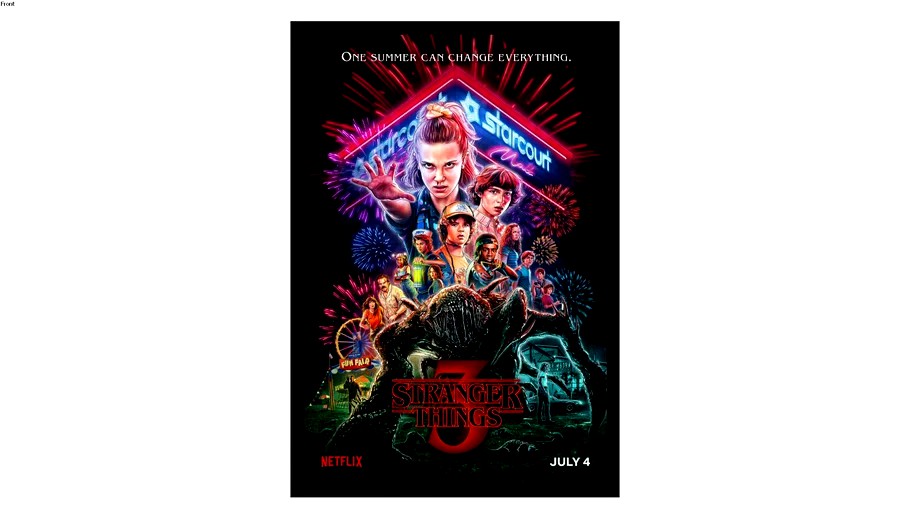 Stranger Things Season 3 Poster 3d model