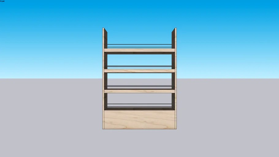Pull Out Spice Rack 3d model