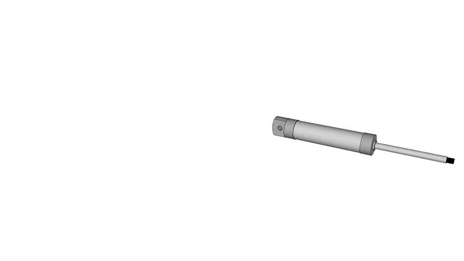 pneumatic cylinder animated 3d model