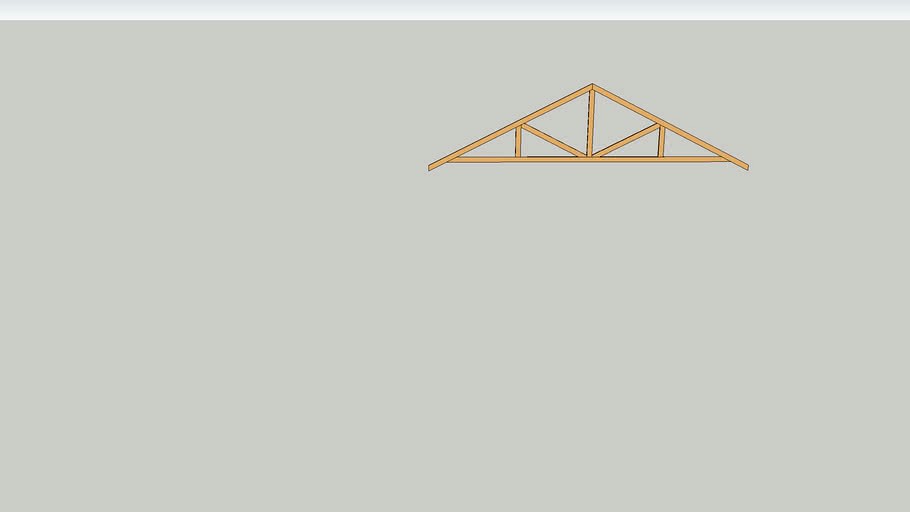 Timber Roof Truss 3d model