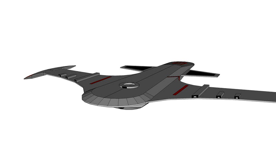 Que'tarian Raven Class Warbird 3d model