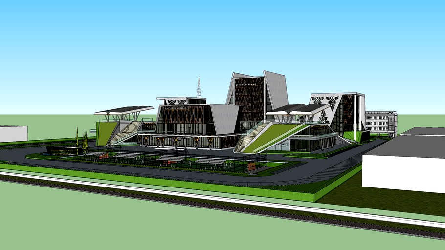 Kampus UNRIKA Batam 3d model