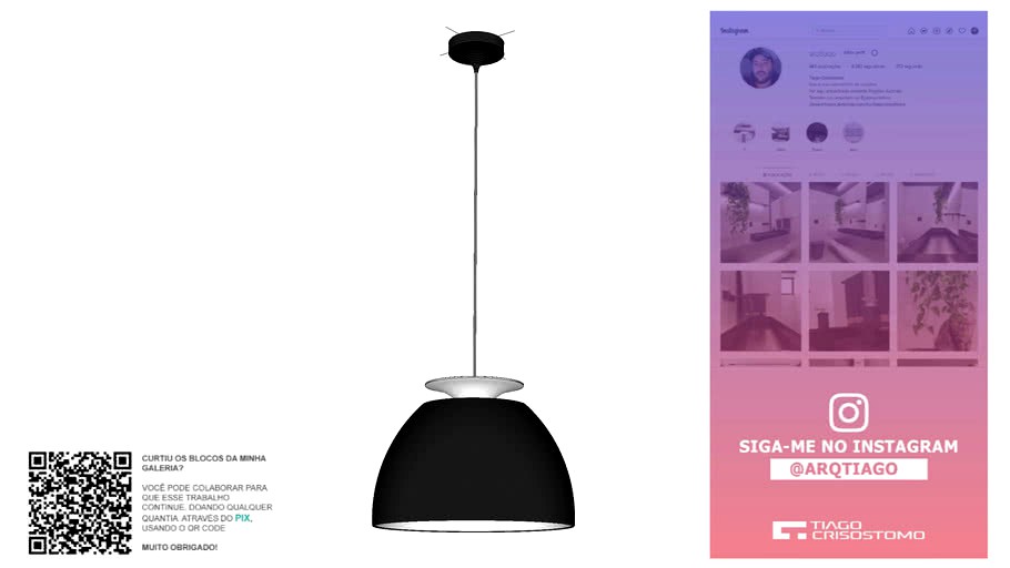 Pendente Bossa S - LUMINI 3d model