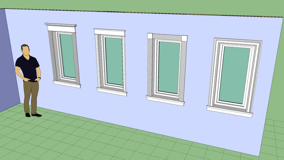 Custom Window Casings 3d model