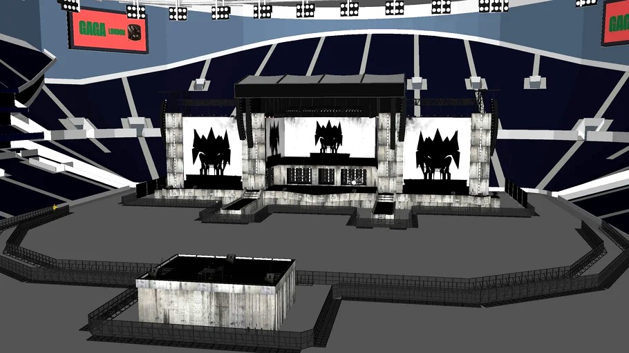LADY GAGA - THE CHROMATICA BALL SUMMER STADIUM TOUR STAGE 3d model