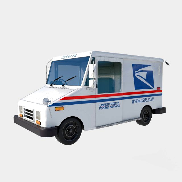 Grumman LLV USA post 3d model