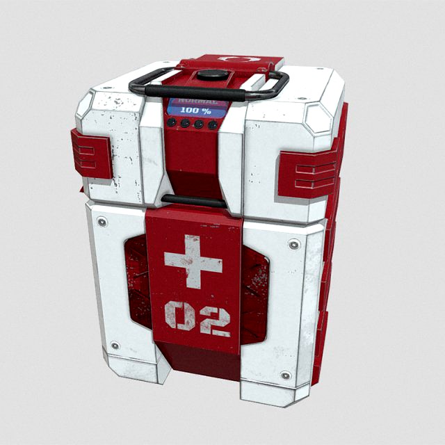 Sci-fi first aid kit 2 in 1 3d model