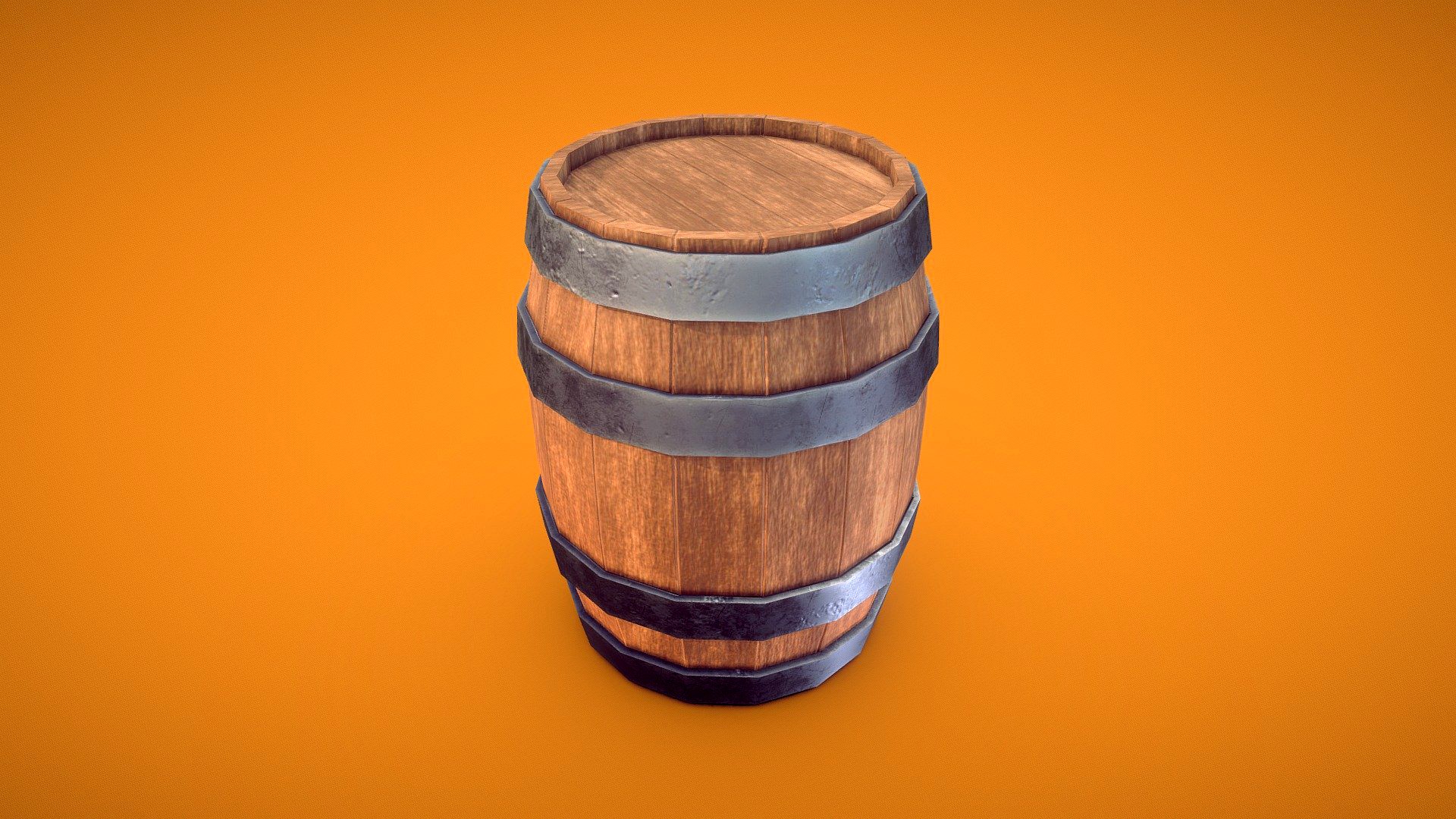 Stylized Barrel 3d model