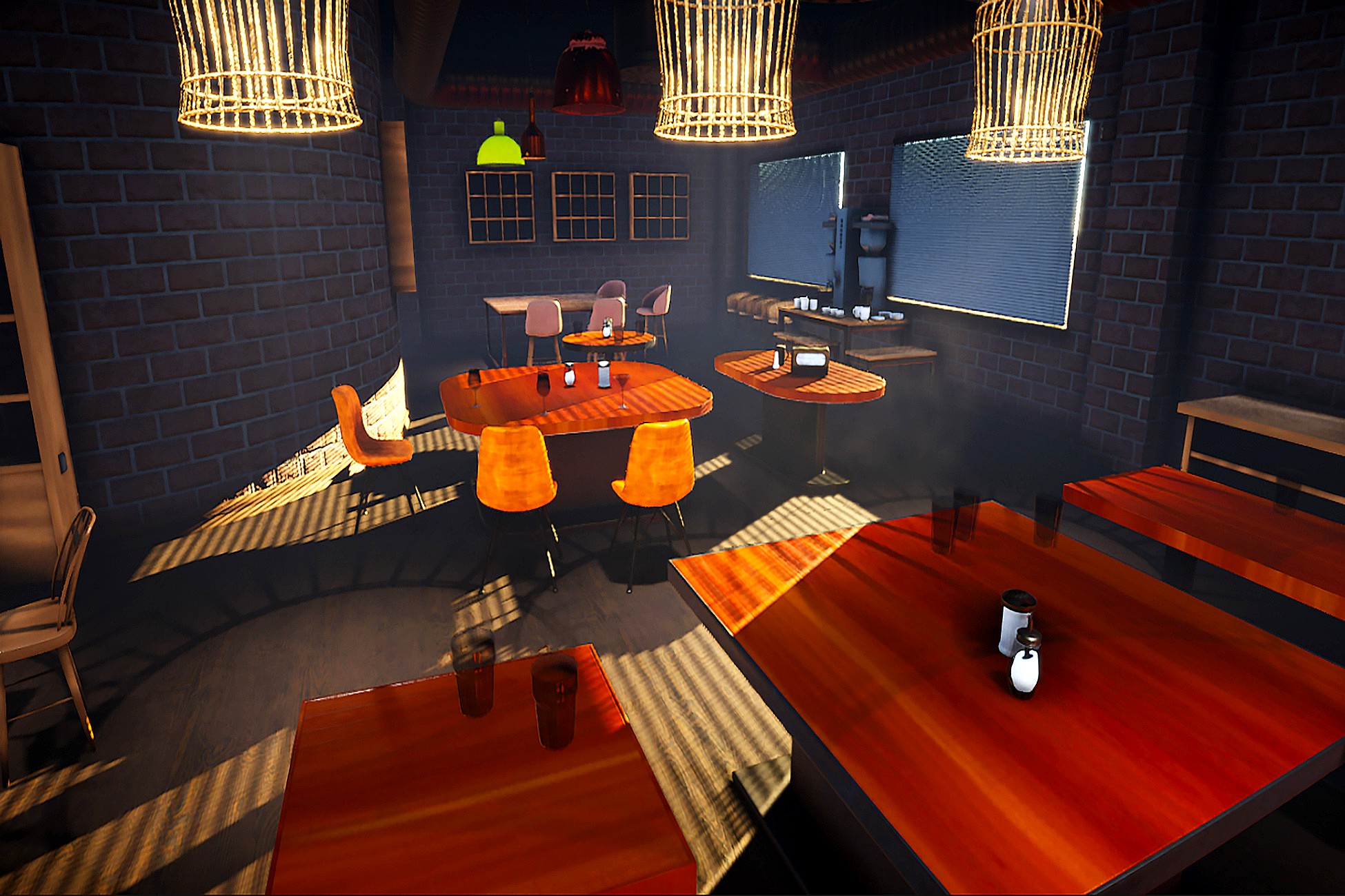 Modern cafe | Props Pack 3d model