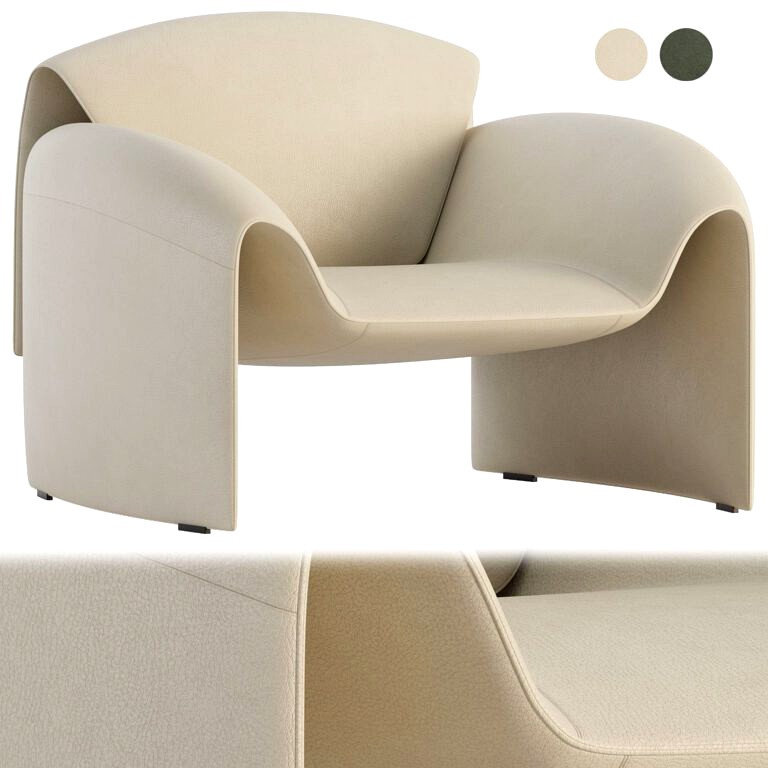 Le Club Armchair By Poliform (334261) 3d model