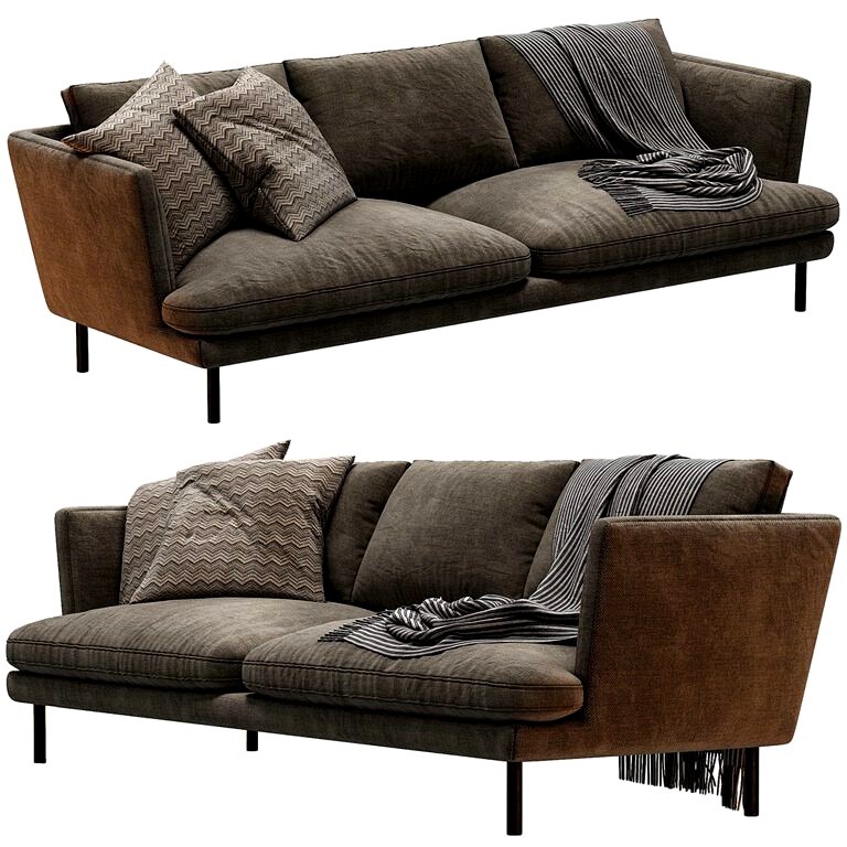 Bonaldo Sectional Fabric Sofa (331898) 3d model