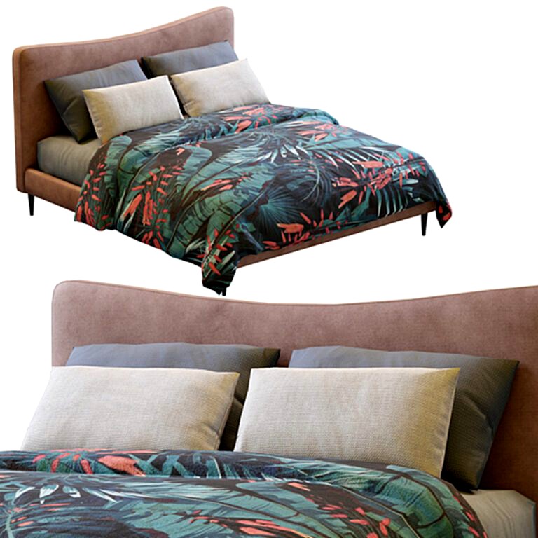 Myla Bed By West Elm (325542) 3d model
