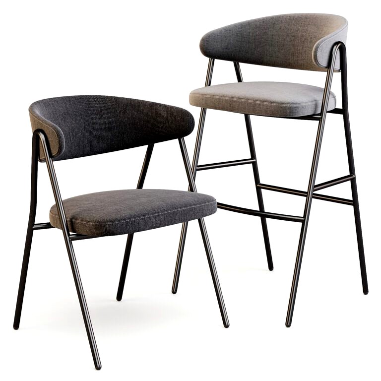 Parla Chia Dining Chair and Bar Stool (321928) 3d model