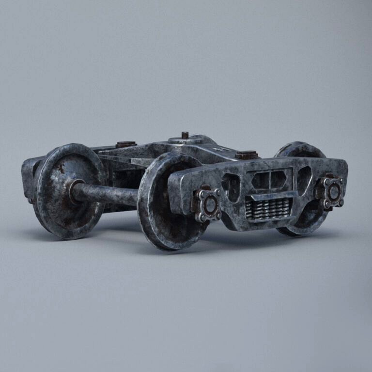 Old Railway Bogie Of Russian Railways (319173) 3d model