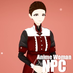 Anime Woman NPC 3d model