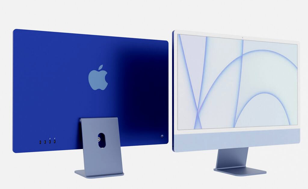 iMac 24 Blue (278409) 3d model
