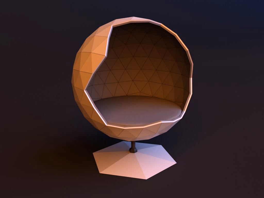 Loft sci-fi sphere chair (259056) 3d model