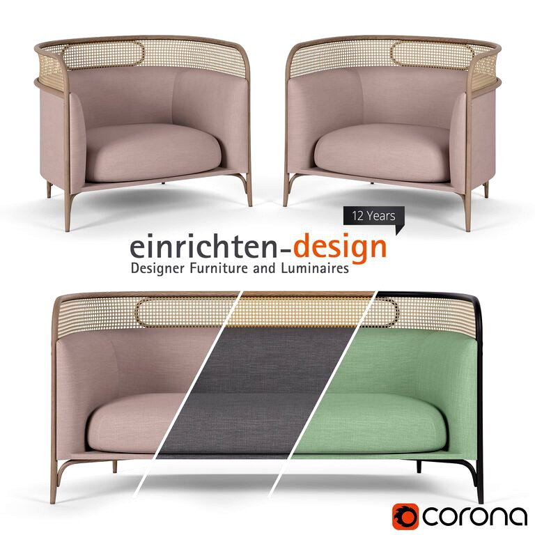Targa Lounge armchair and sofa (175238) 3d model