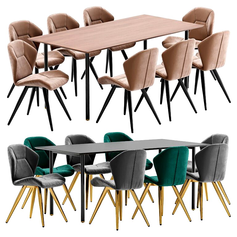 Viva dining chair and Ravello table (172931) 3d model