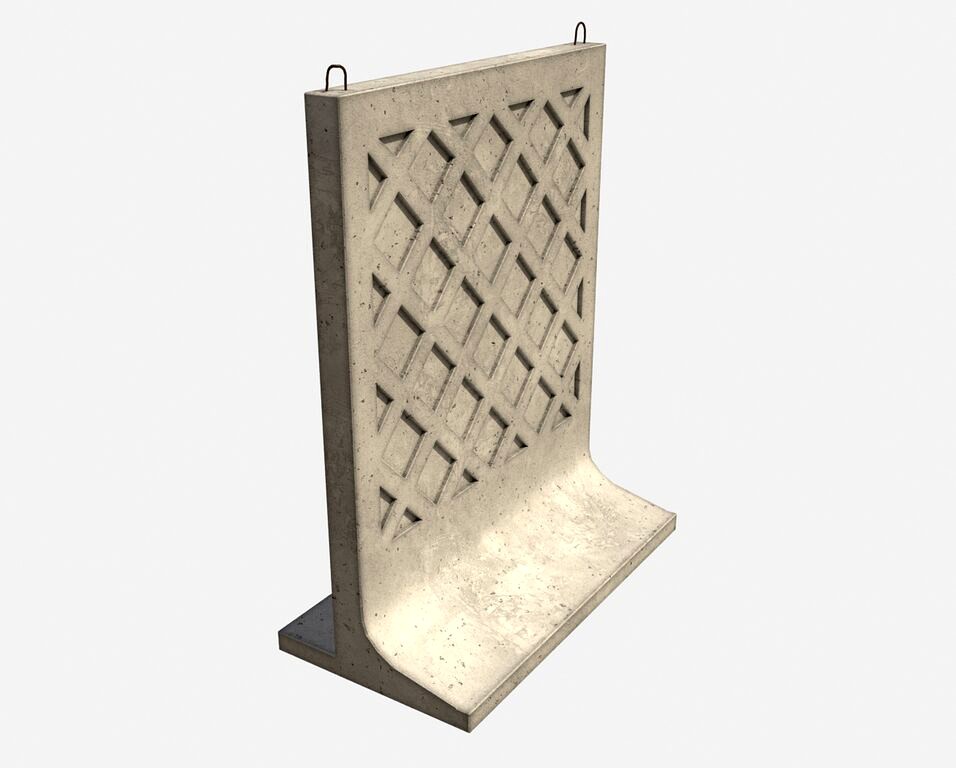 Concrete fence plate (168476) 3d model