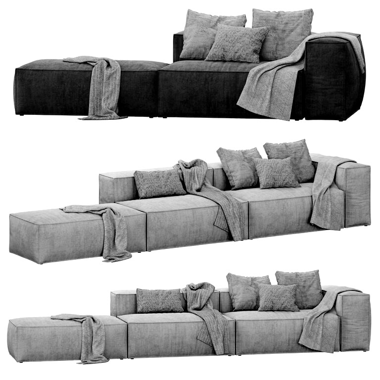 Sofa Cosima Modular 3units And 2units By Bolia (145574) 3d model