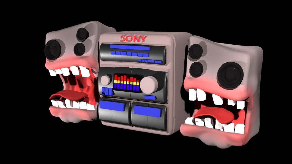 Cartoon Boombox 132274 3d Model