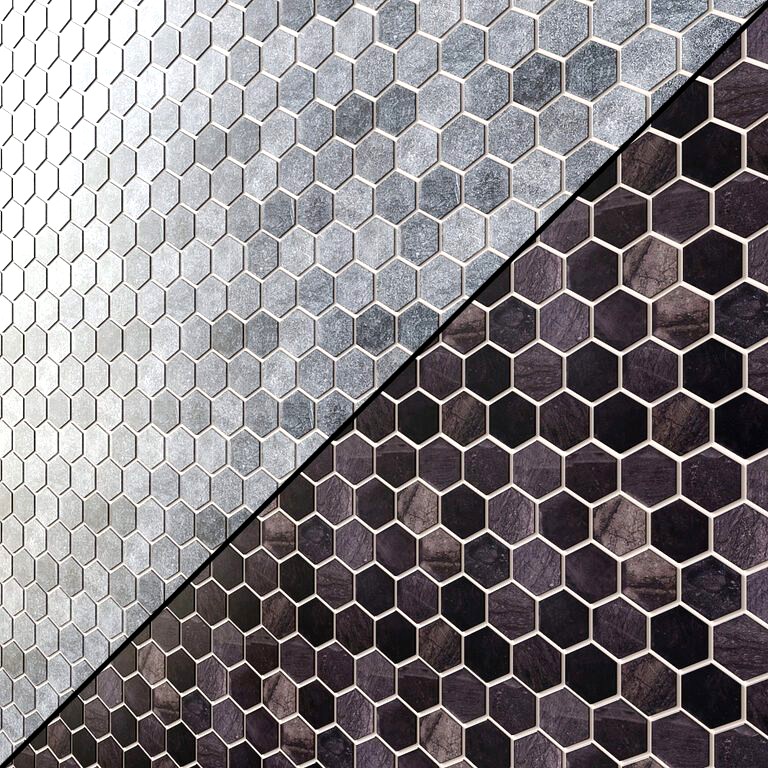 6 types of Hexagon Vlgp Mosaics (123501) 3d model