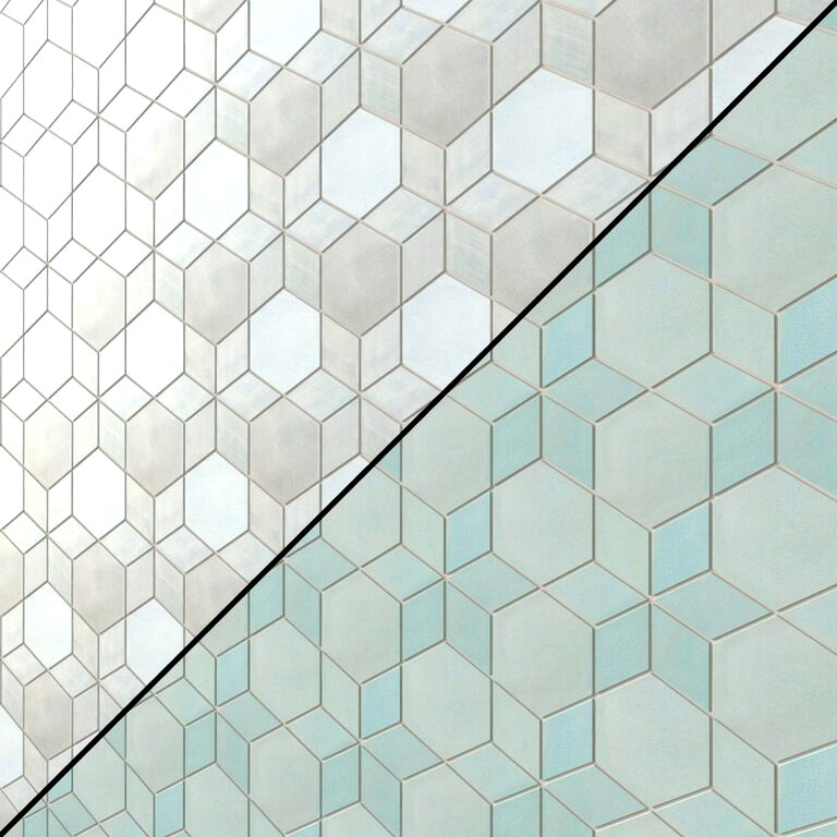 5 types of Hexagon Diamond Star Pattern (123470) 3d model