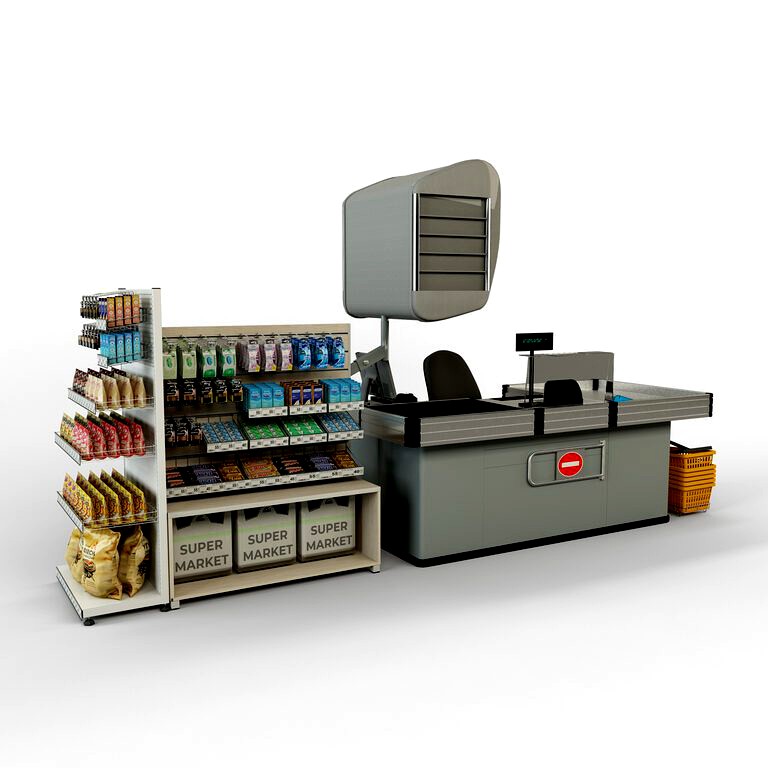 Cashier of a supermarket (120111) 3d model