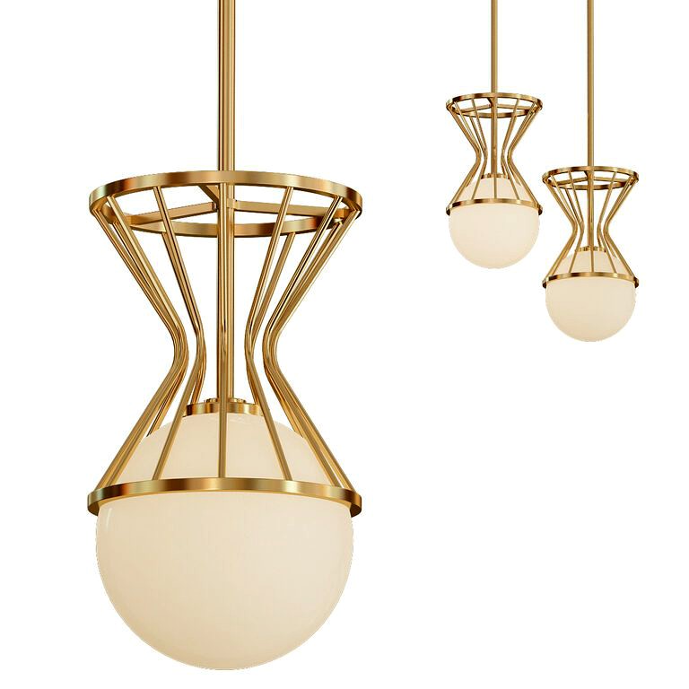 Mitzi Petra Wide Aged Brass Mini Pendant (111432) 3d model