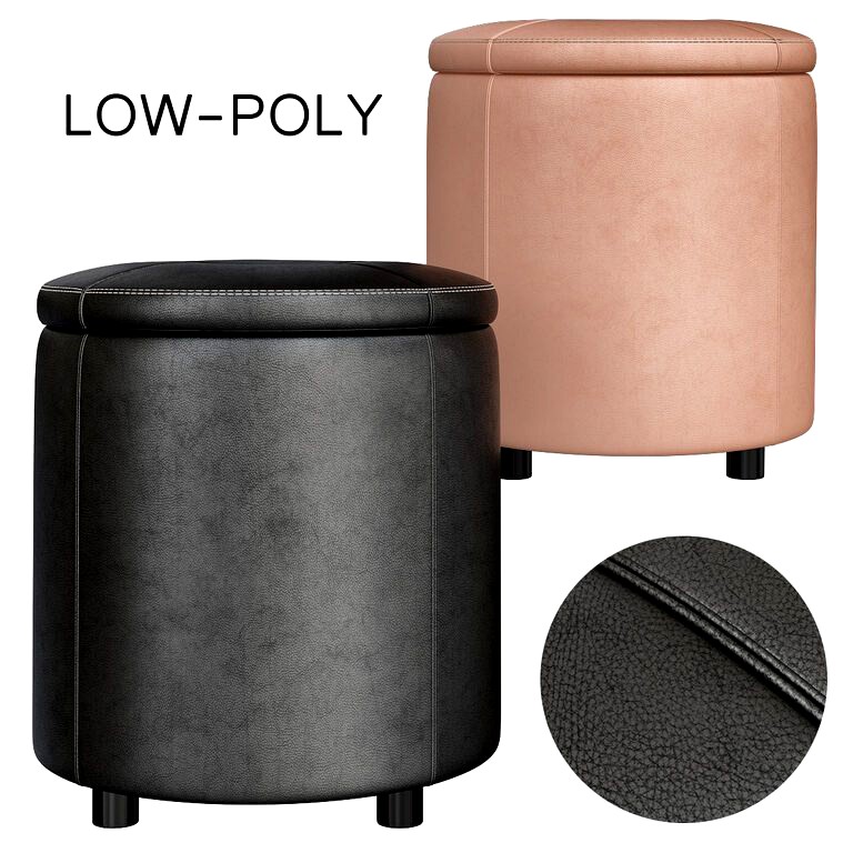 Jysk Puff Med Oppbevaring (35264) 3d model