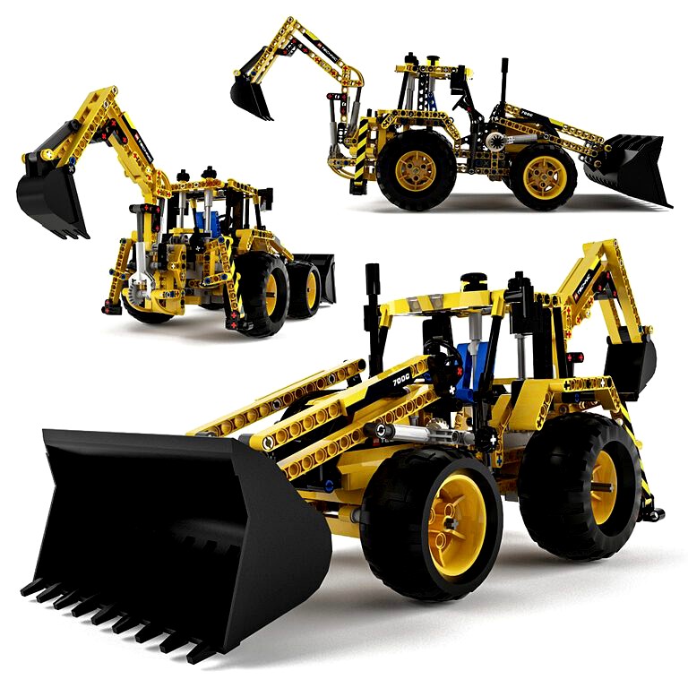 Lego Technic 8069 Backhoe Loader (29738) 3d model