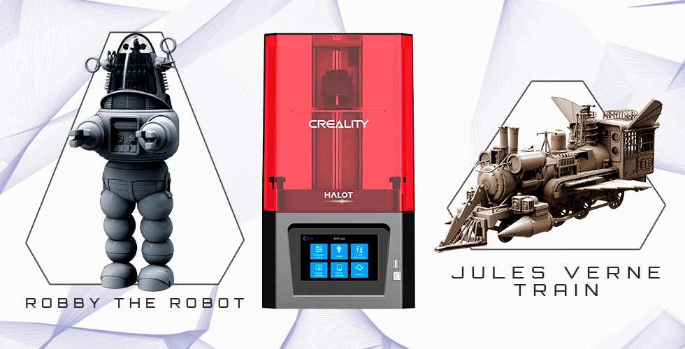 Creality Resin 3D Printer + Robby the Robot + Jules Verne Train ...
