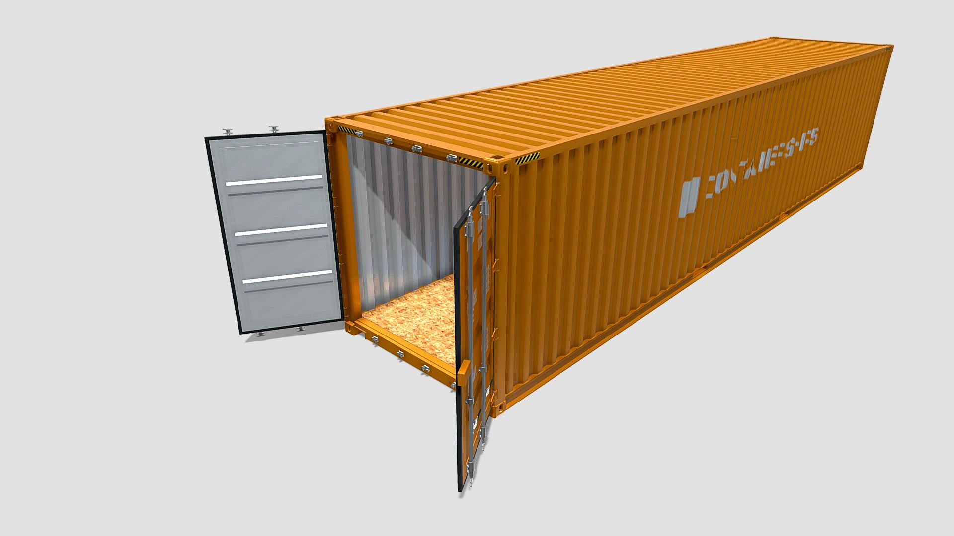 40ft Shipping Container Containerships 3d model