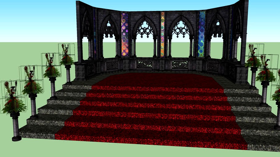 GOTHIC WEDDING STAGE 3d model