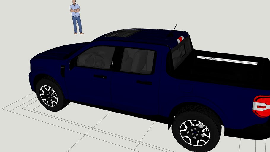 Ford Maverick Alto Blue edit 3d model